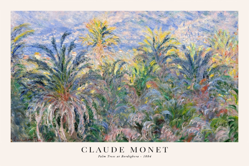 Claude Monet - Palm Trees at Bordighera Variante 1 | 13x18 cm | Premium ...